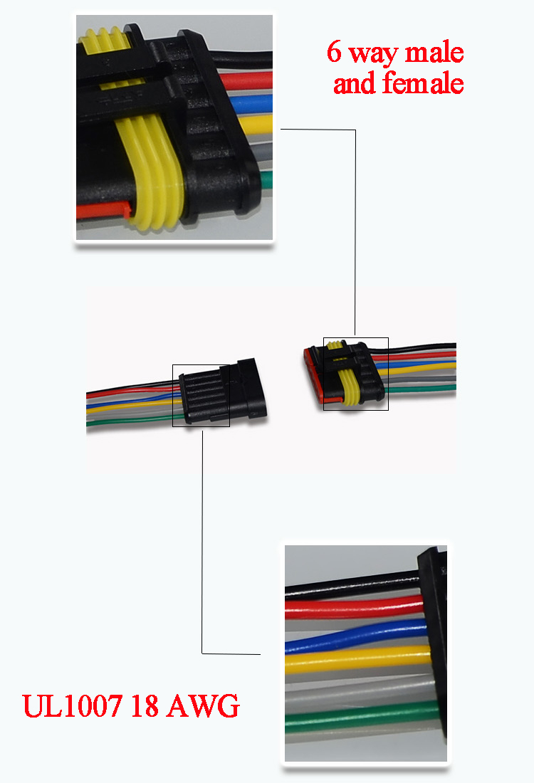 6-pin automotive plug 282090-1 wire harness assembly | hooha harness