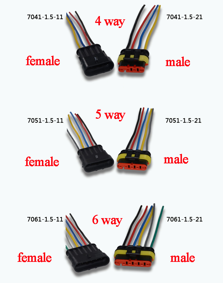 6-pin automotive plug 282090-1 wire harness assembly | hooha harness