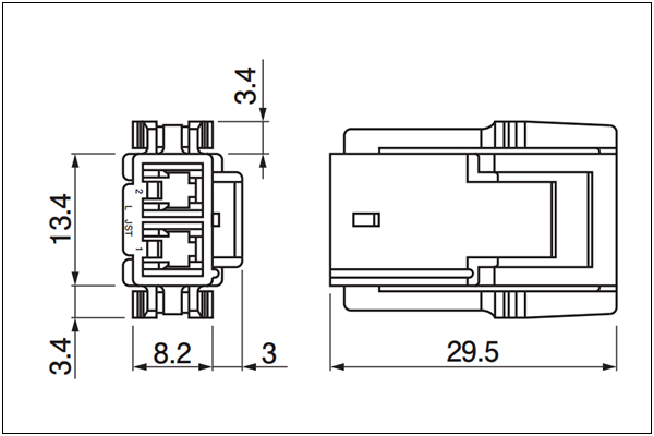 JST VL Connector, Wire to Wire High Current Type, Wire Assembly
