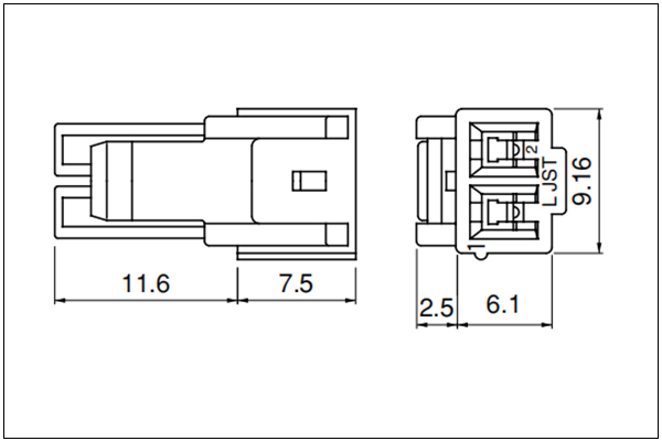 JST HL Connector, Wire to Wire, Wire Assembly