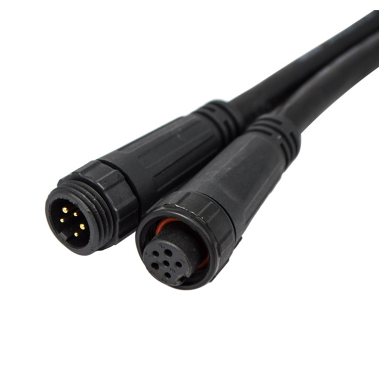 waterrproof IP67 connector 4pin male and female LED power cable harness